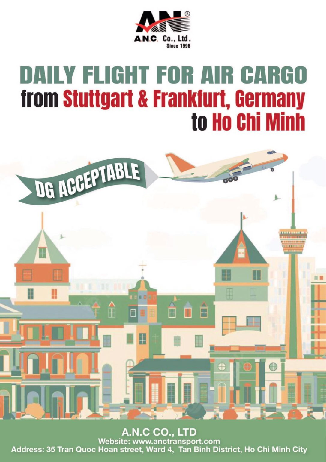 DAILY FLIGHT FOR AIR CARGO from Stuttgart & Frankfurt Germany to Ho Chi ...