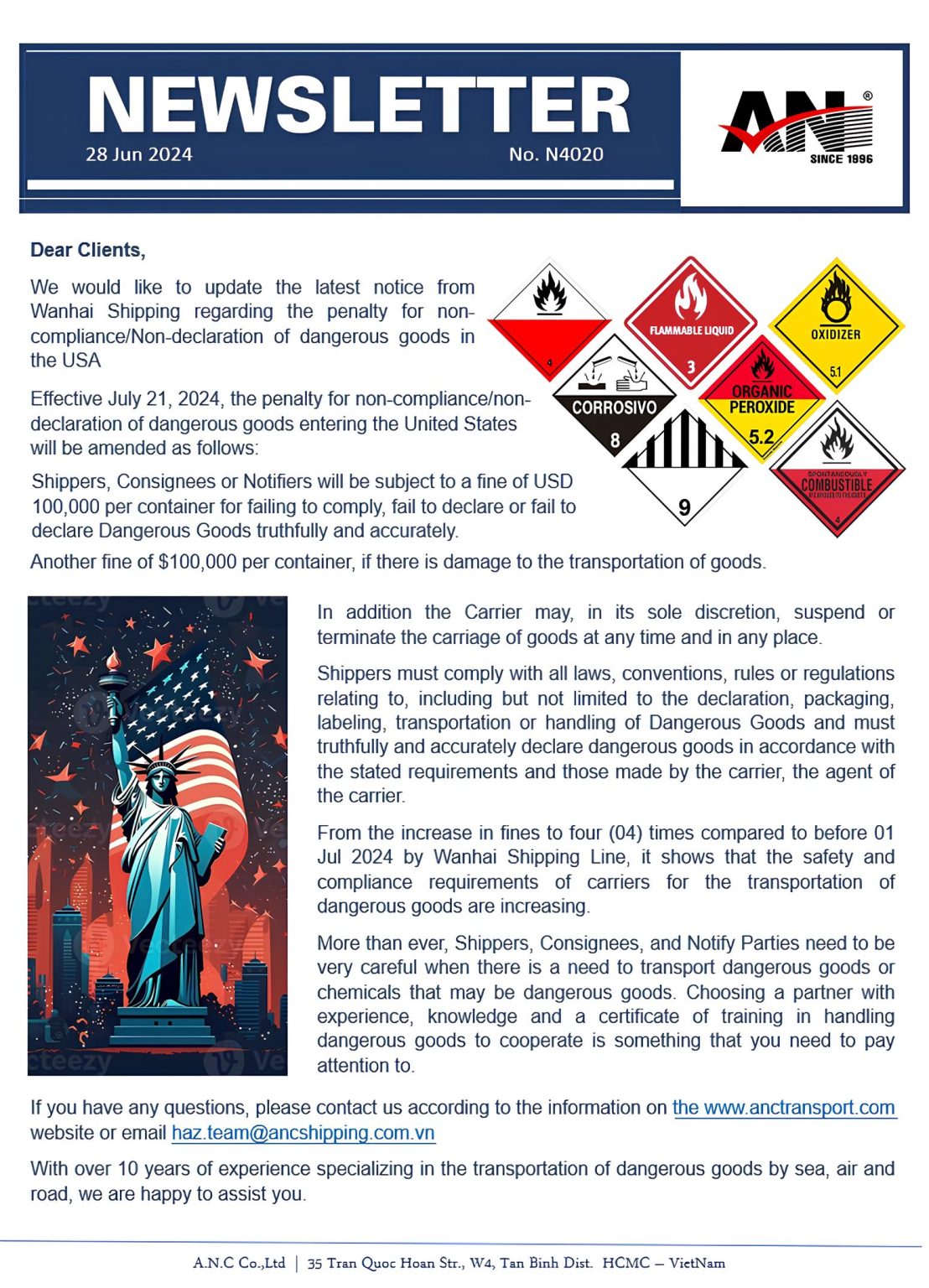 ANC CO.,Ltd – International Forwarder & Logistics